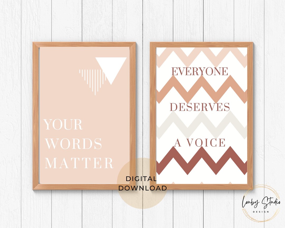 Boho Speech Therapy Poster Set: Office Decor Prints (digital Download ...