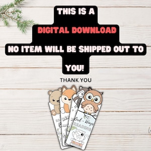 Woodland Animals Coloring Bookmarks Page, Printable Coloring Bookmarks ...