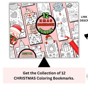 Printable Christmas Coloring Bookmarks, Kids Christmas Activity ...