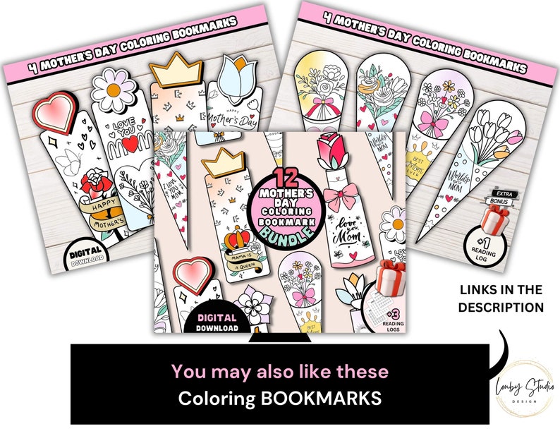 Printable Mothers Day Coloring Pages Bookmarks, Happy Mother Day ...