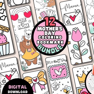 Printable Mothers Day Coloring Pages Bookmarks, Happy Mother Day ...