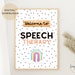 Speech Therapy Decor Boho Speech Room Sign Poster Speech - Etsy