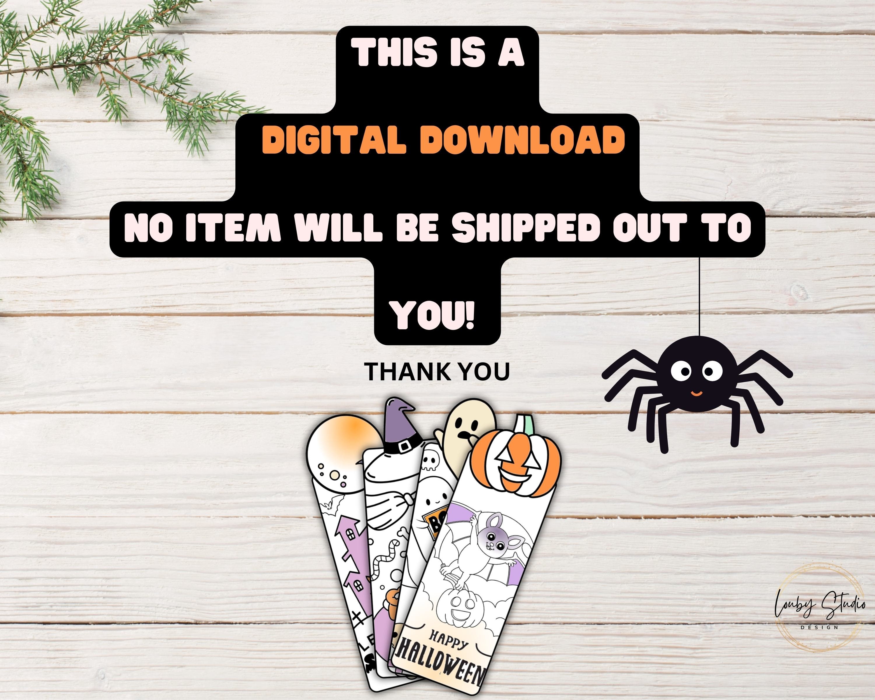 Printable Halloween Coloring Bookmarks, Halloween Coloring Page ...