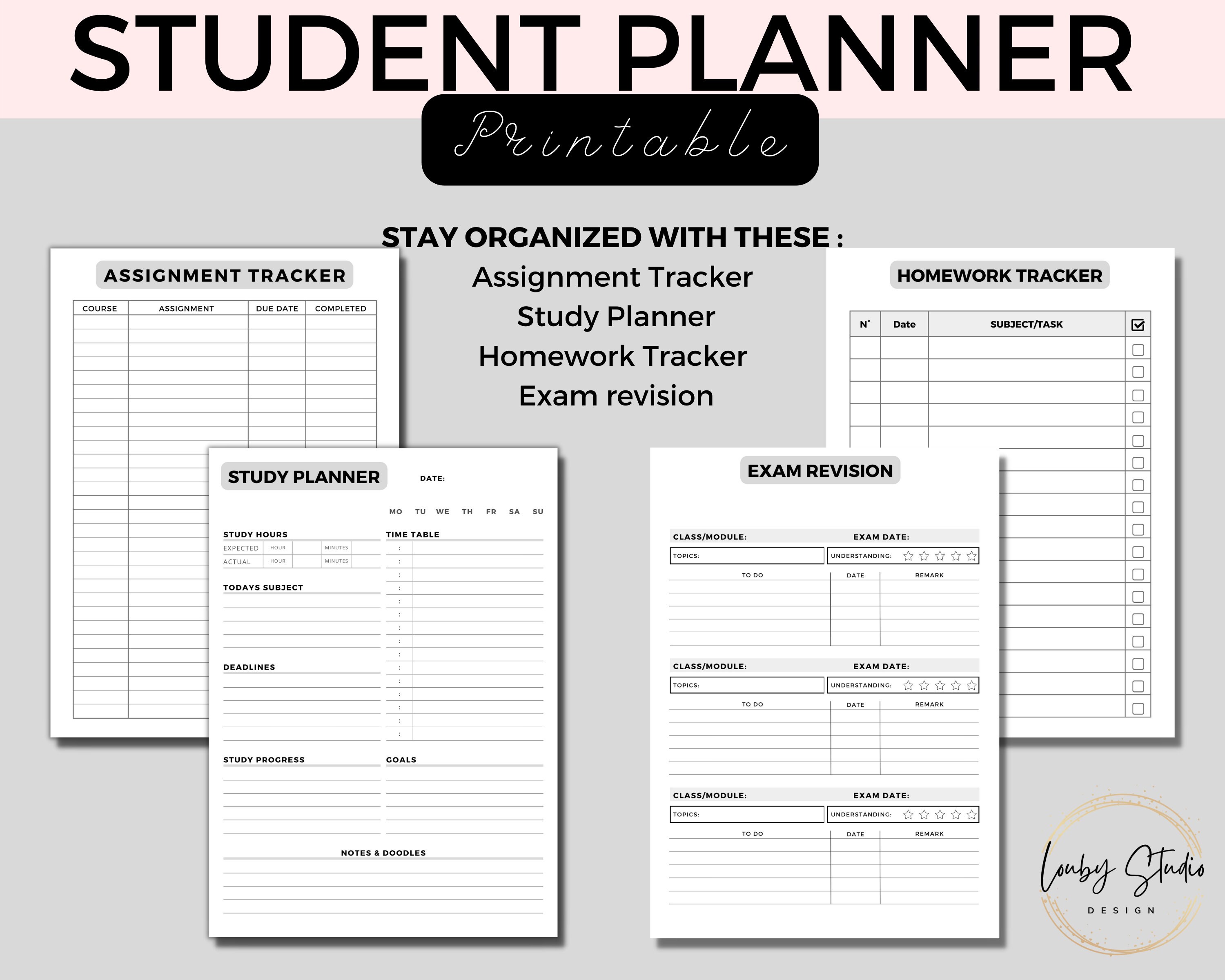 Student Planner Printable, Academic Planner Printable, College Student ...