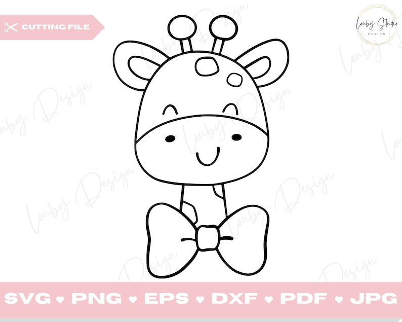 Baby Giraffe SVG, Cute Giraffe SVG, Cut File Cricut and Silhouette ...