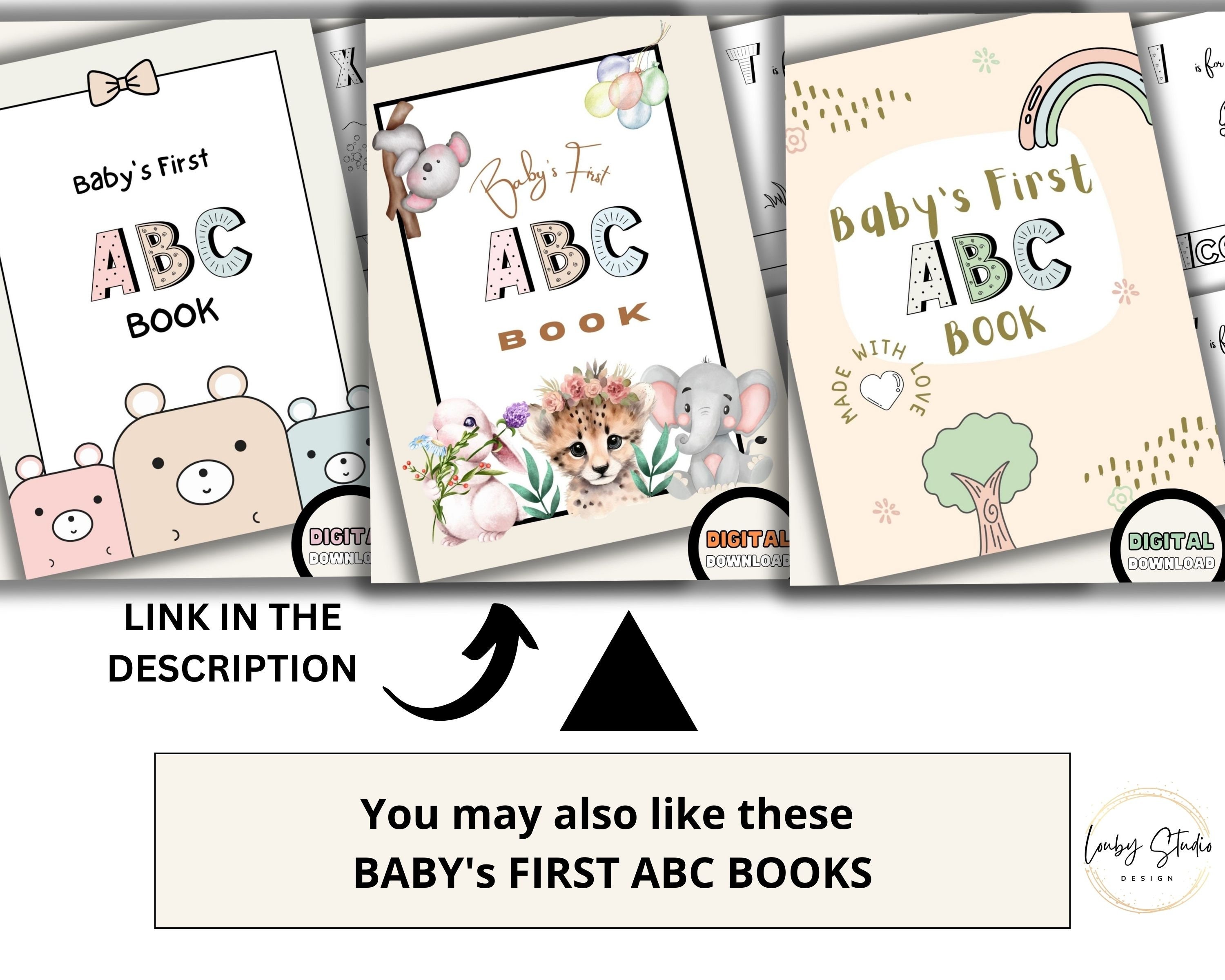 Baby Alphabet Book Printable Baby Shower Abc Book Animal - Etsy Australia
