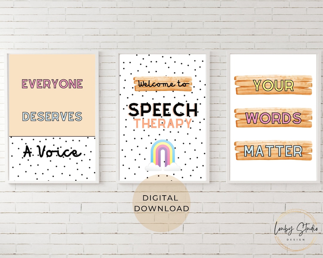 Speech Therapy Decor, Boho Speech Language Pathologist Poster, Speech ...