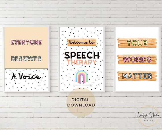 Speech Therapy Decor Boho Speech Language Pathologist Poster - Etsy
