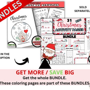 Christmas Coloring Pages, Printable Kids Christmas Activities ...