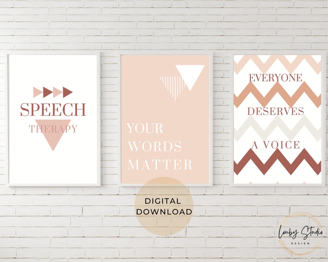 Boho Speech Therapy Office Decor Prints: SLP Gifts (digital Download ...