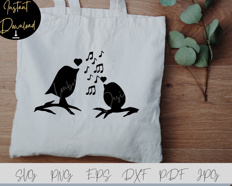 Singing Birds SVG, Bird Song Svg, Cricut, Silhouette, Birdie Music ...