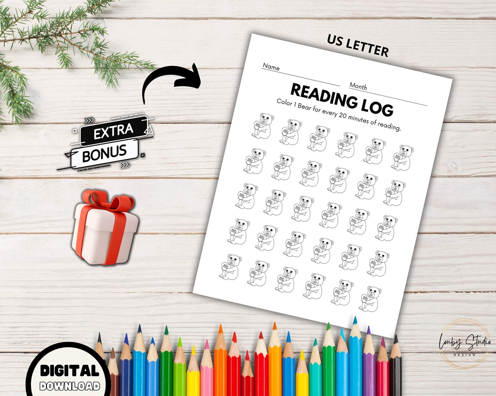 Printable Mother's Day Bear Coloring Bookmarks: Kids Craft (digital ...