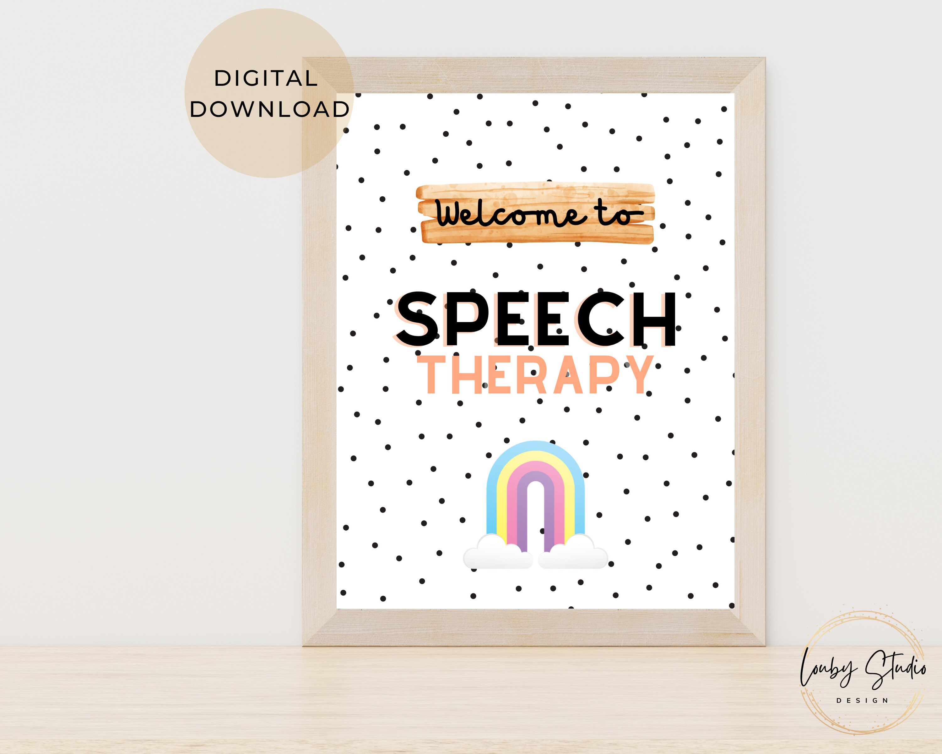 Speech Therapy Decor Boho Speech Room Sign Poster Speech - Etsy