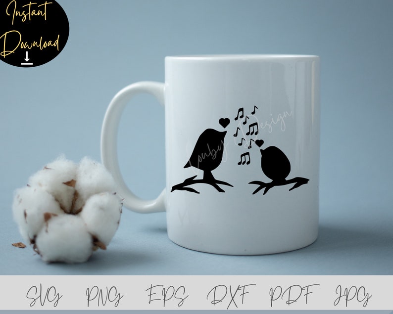 Singing Birds SVG, Bird Song Svg, Cricut, Silhouette, Birdie Music ...