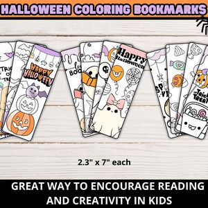 Printable Halloween Coloring Bookmarks, Boo Basket Halloween Spooky ...