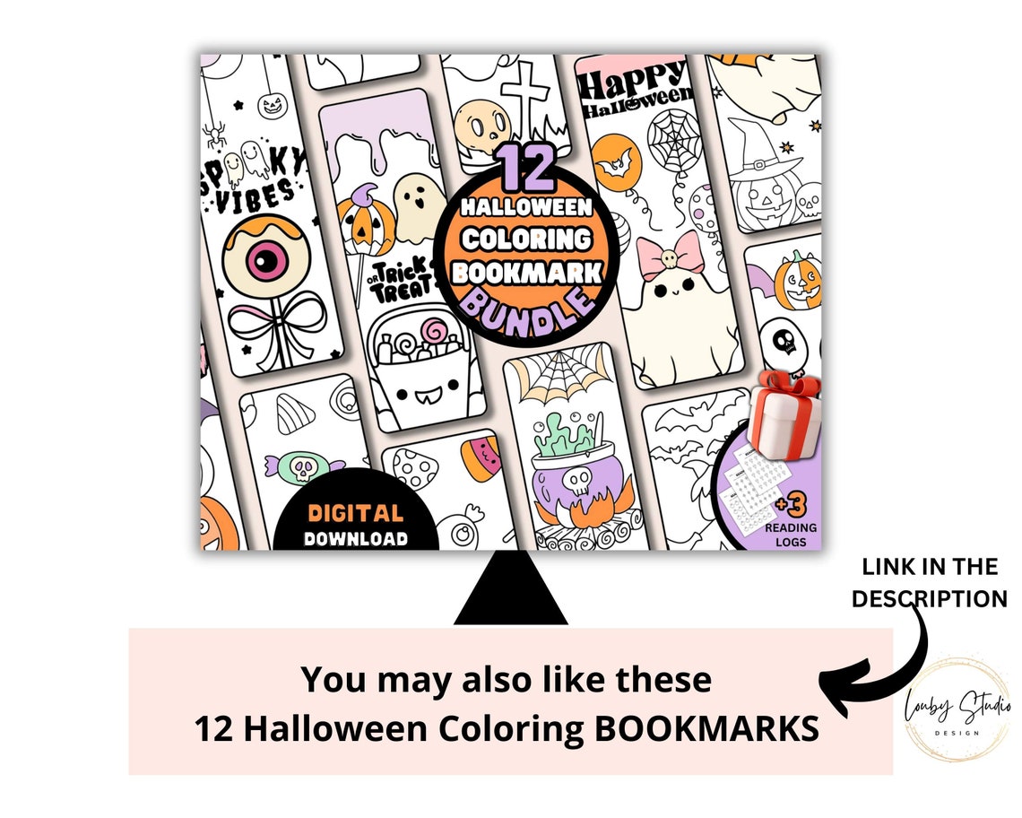 Printable Halloween Coloring Bookmarks, Halloween Coloring Page ...