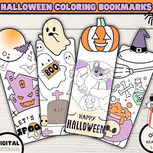 Printable Halloween Coloring Bookmarks, Halloween Coloring Page ...