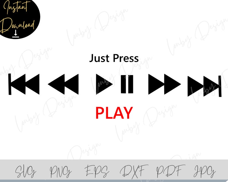 Music Player SVG Audio Control Buttons Svg Cricut - Etsy