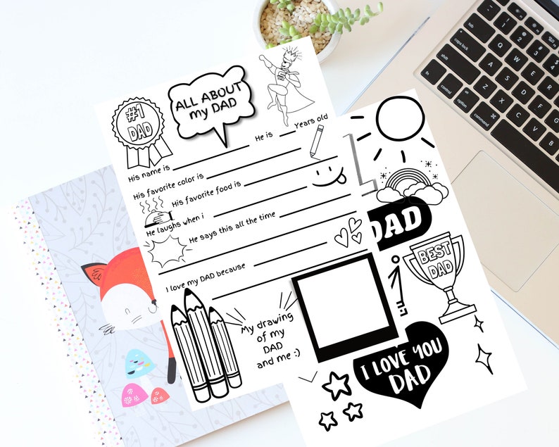 All About My Dad Printable, Fathers Day Coloring Pages, Fathers Day ...