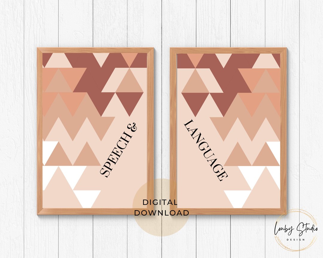 Boho Speech Therapy Poster Set: SLP Office Decor (digital Download) - Etsy