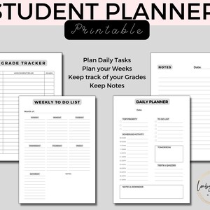 Student Planner Printable, Academic Planner Printable, College Student ...