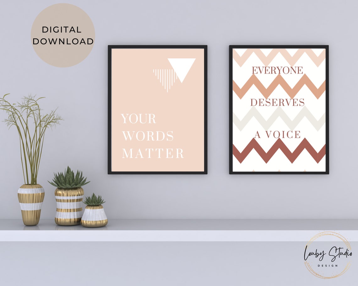 Speech Therapy Decor Boho Speech Language Pathologist Poster - Etsy