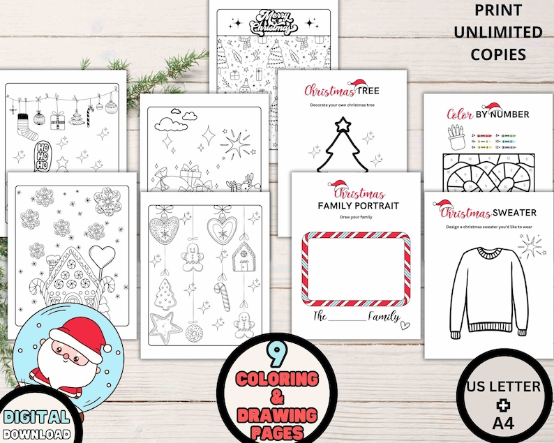 Printable Christmas Activities Kids Activity Book, Classroom Christmas ...