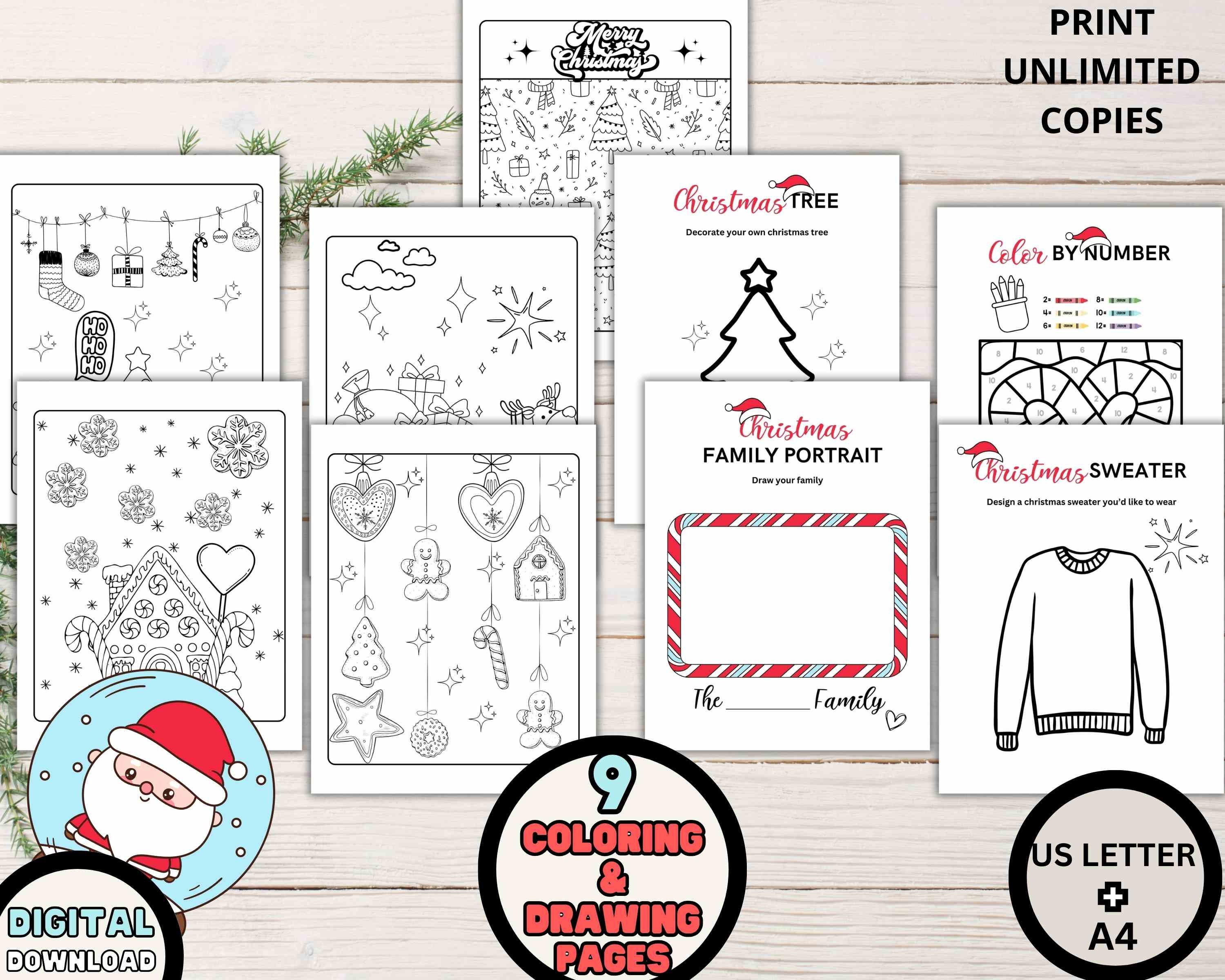Printable Christmas Activities Kids Activity Book, Classroom Christmas ...