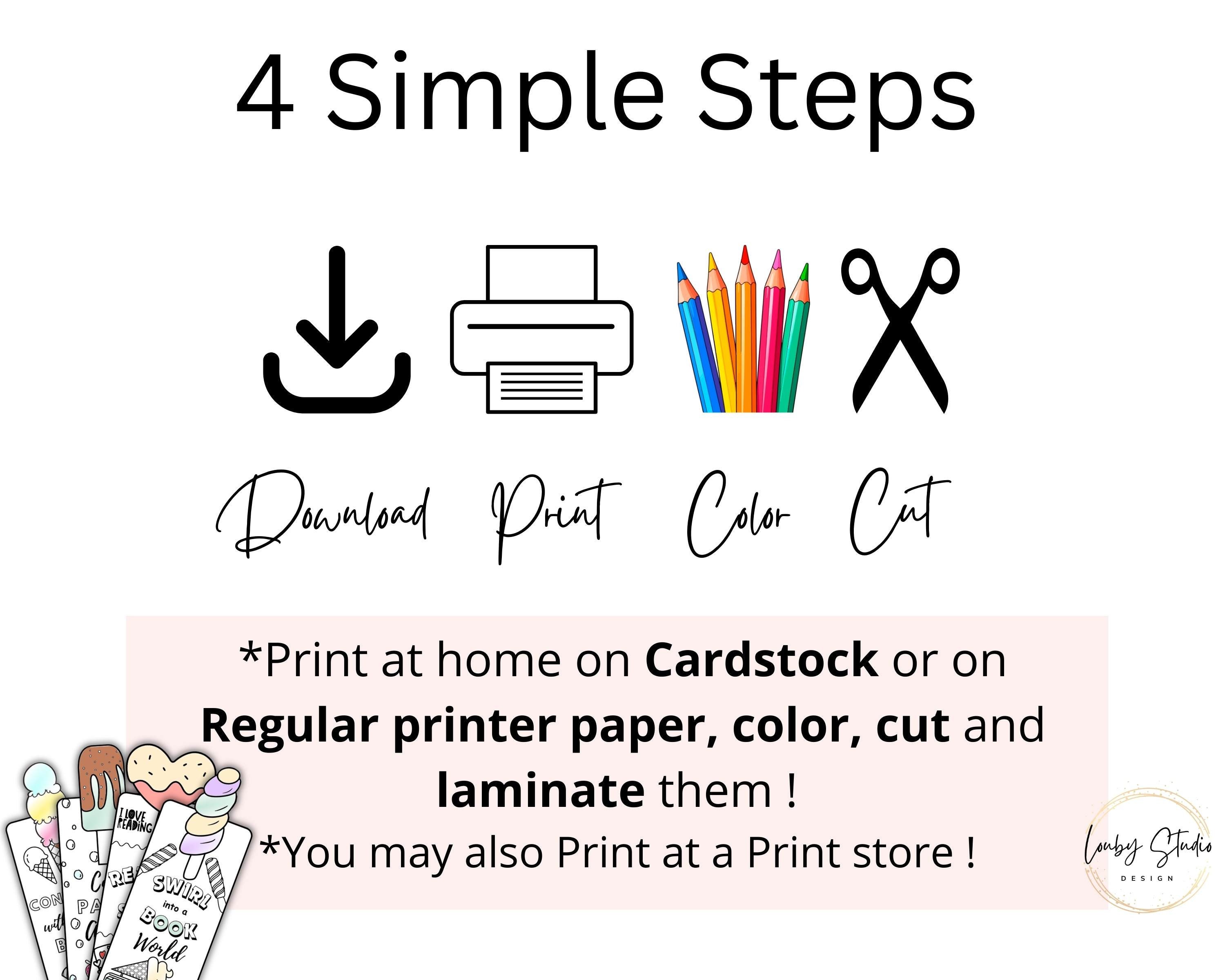 Printable Coloring Bookmarks, Ice Cream Coloring Book Marks, Kids ...