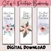 Printable Bookmark for Women Digital Book Mark Printable - Etsy