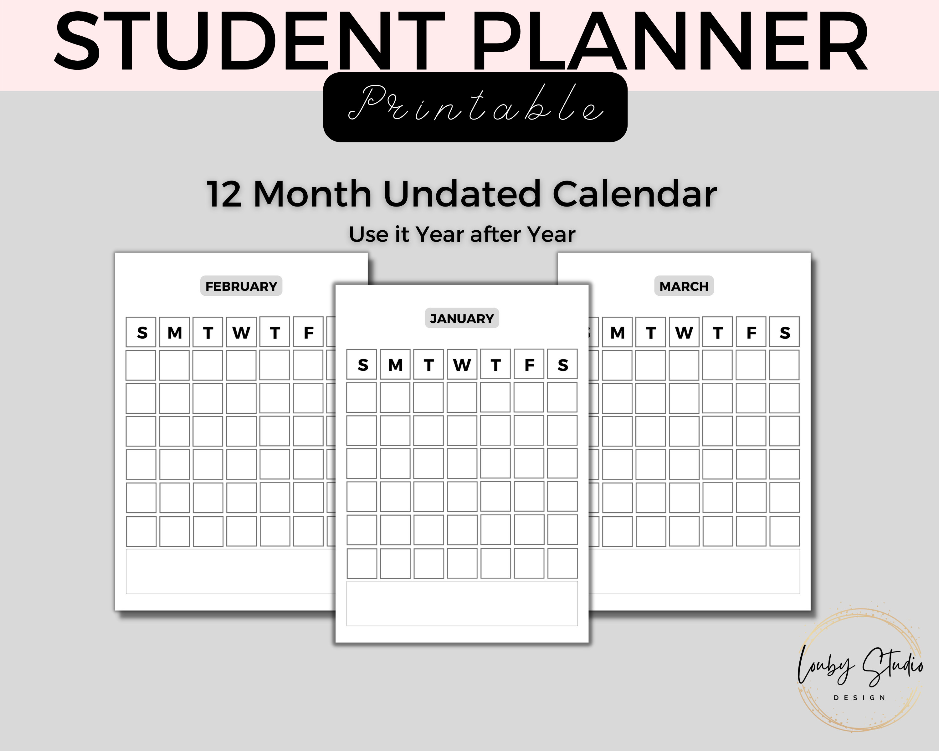 Student Planner Printable, Academic Planner Printable, College Student ...