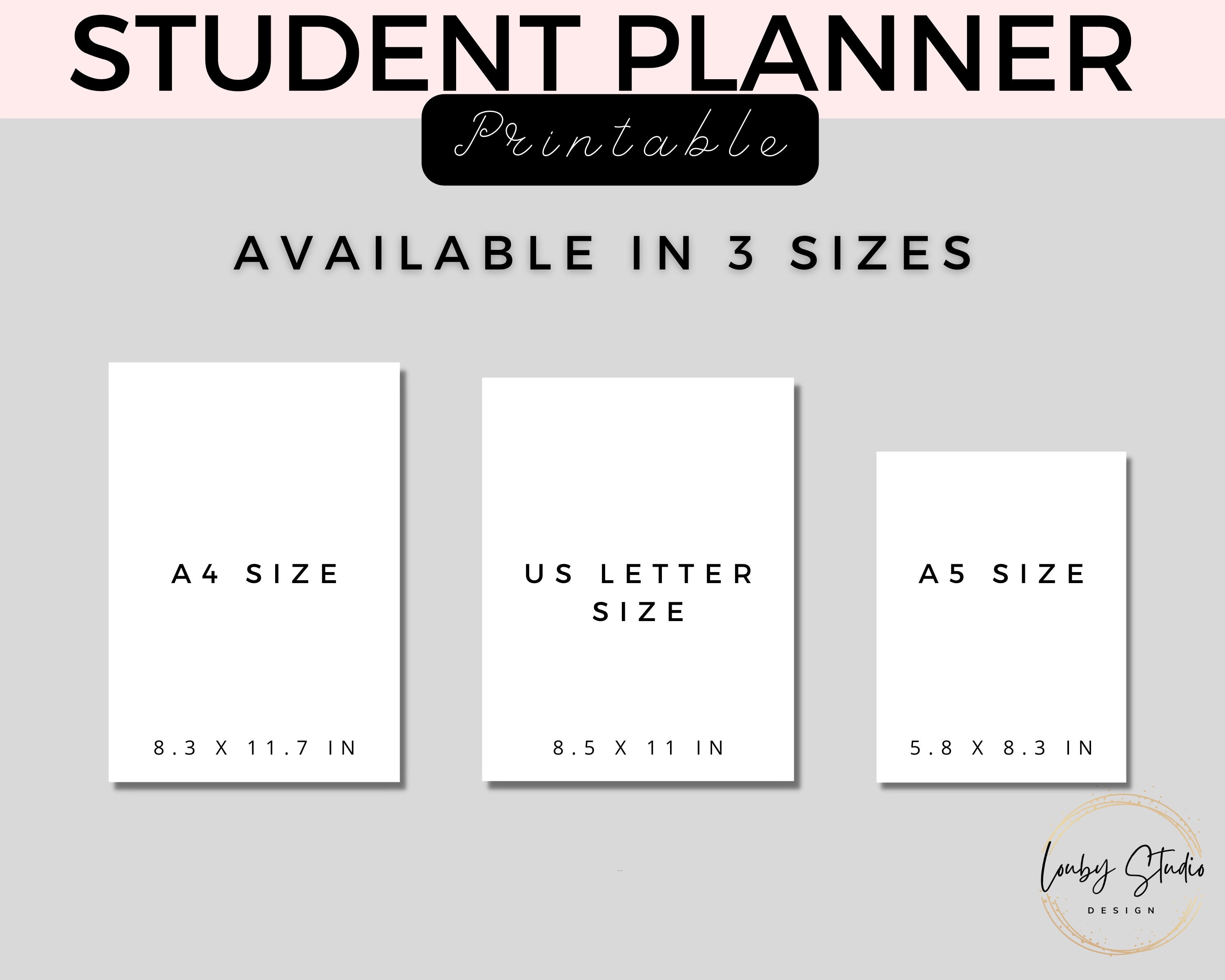 Student Planner Printable, Academic Planner Printable, College Student ...
