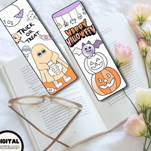 Halloween Coloring Bookmarks, Kids Halloween Coloring Page Classroom ...