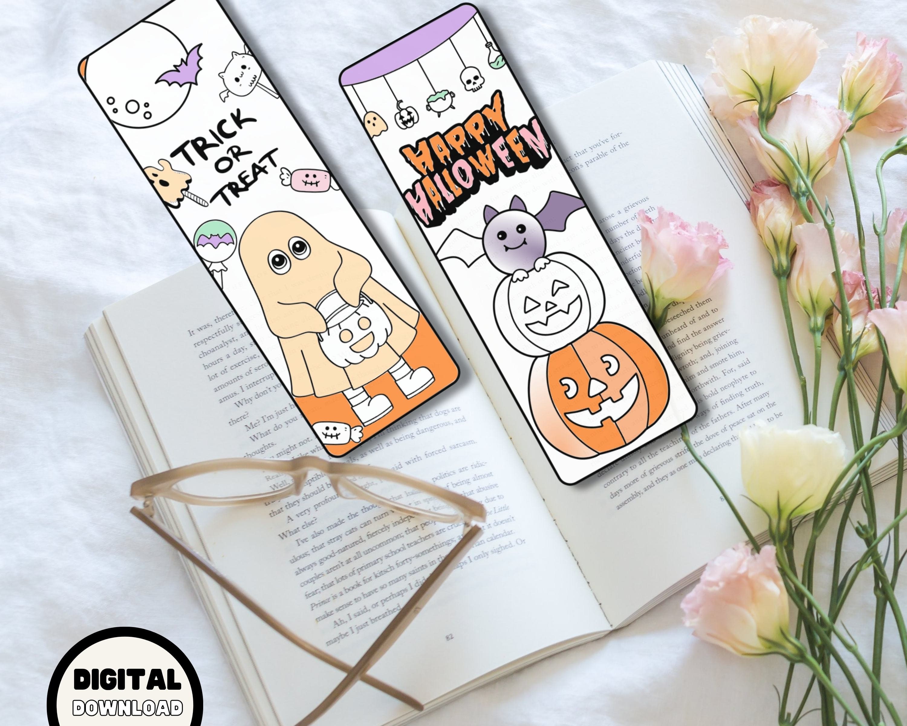 Halloween Coloring Bookmarks, Kids Halloween Coloring Page Classroom ...