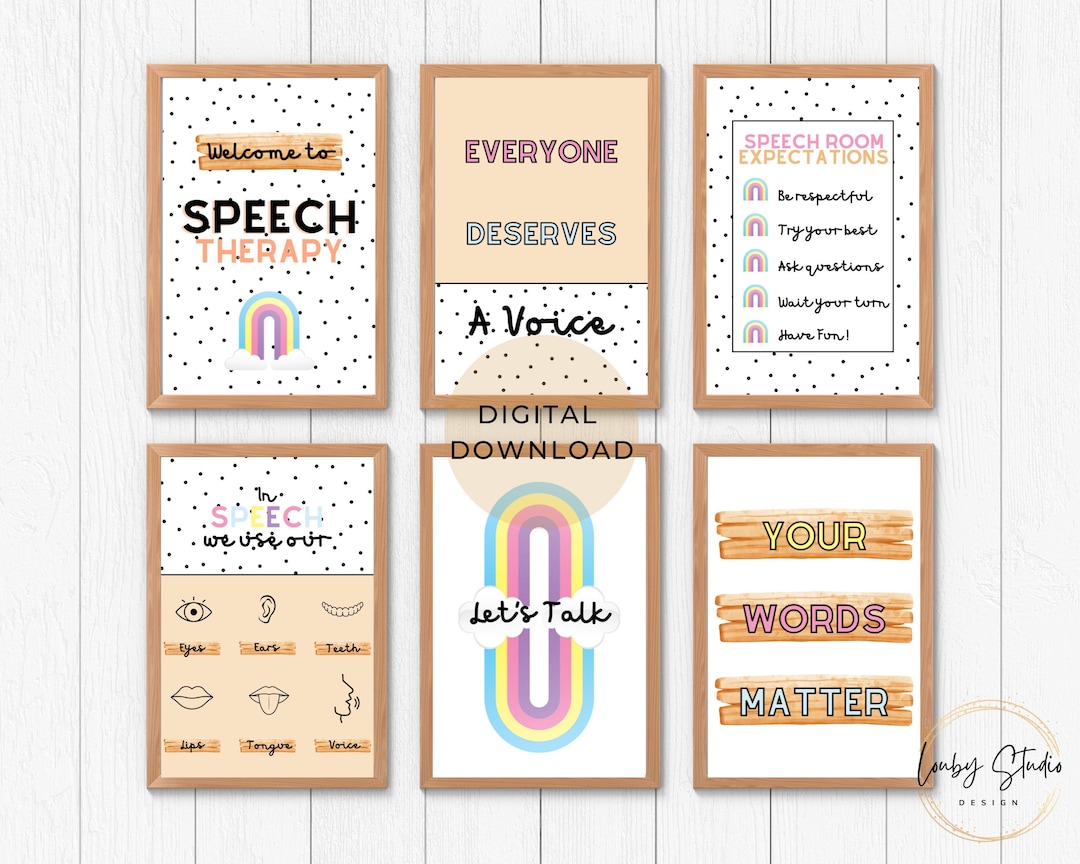 SPEECH THERAPY Poster, AAC Slp Poster, Speech Language Pathologist Room ...