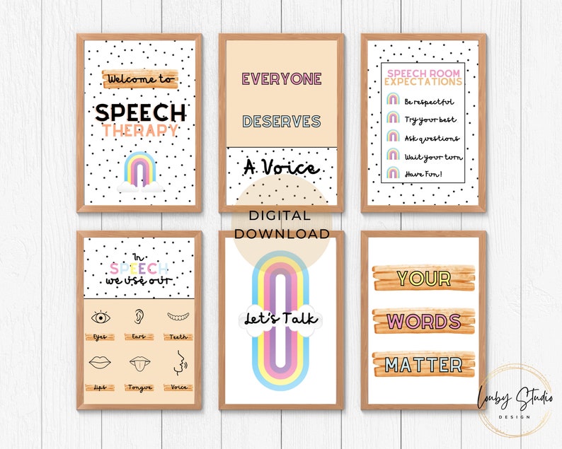 SPEECH THERAPY Poster, AAC Slp Poster, Speech Language Pathologist Room ...