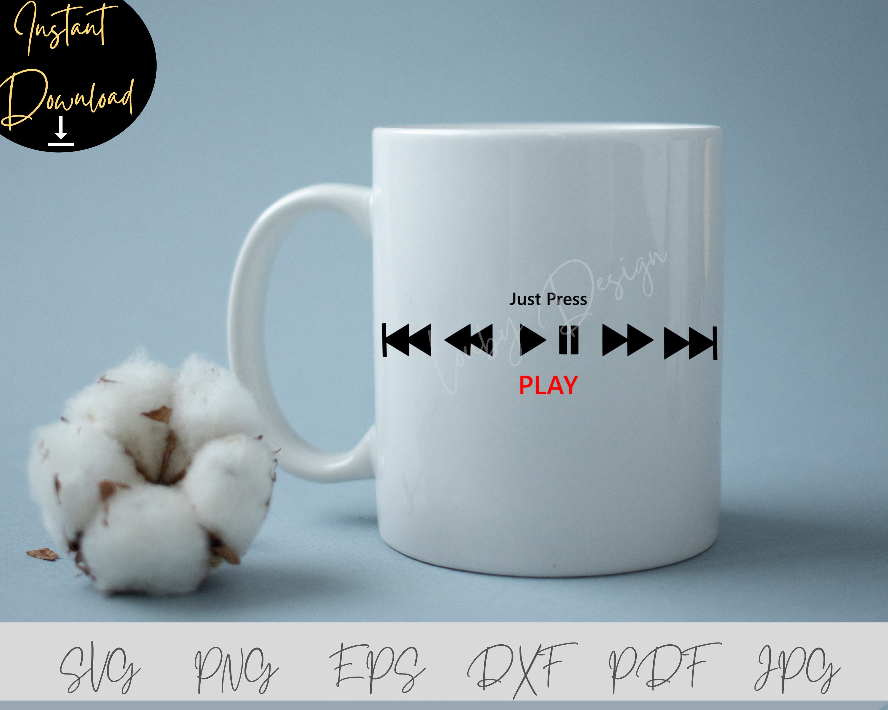 Music Player SVG: Audio Control Buttons, Cricut & Silhouette (digital ...
