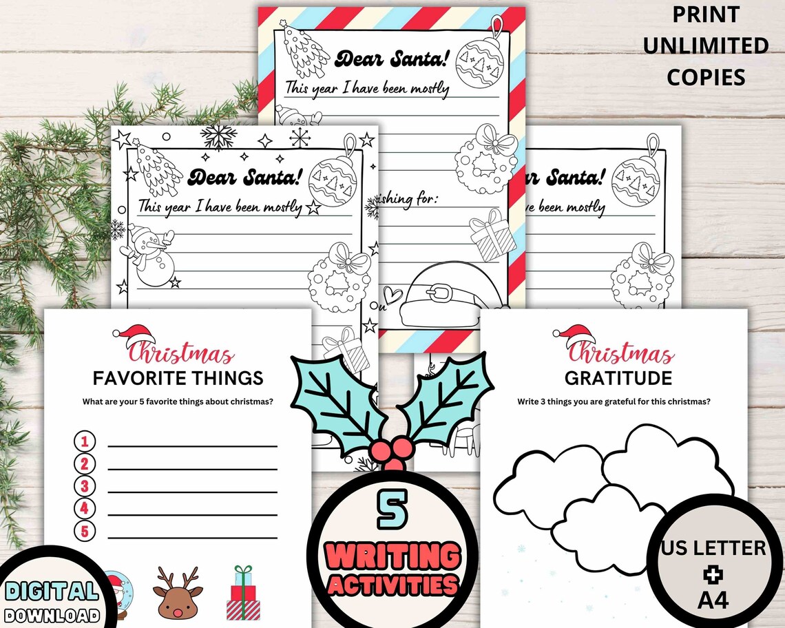 Printable Christmas Activities Kids Activity Book, Classroom Christmas ...