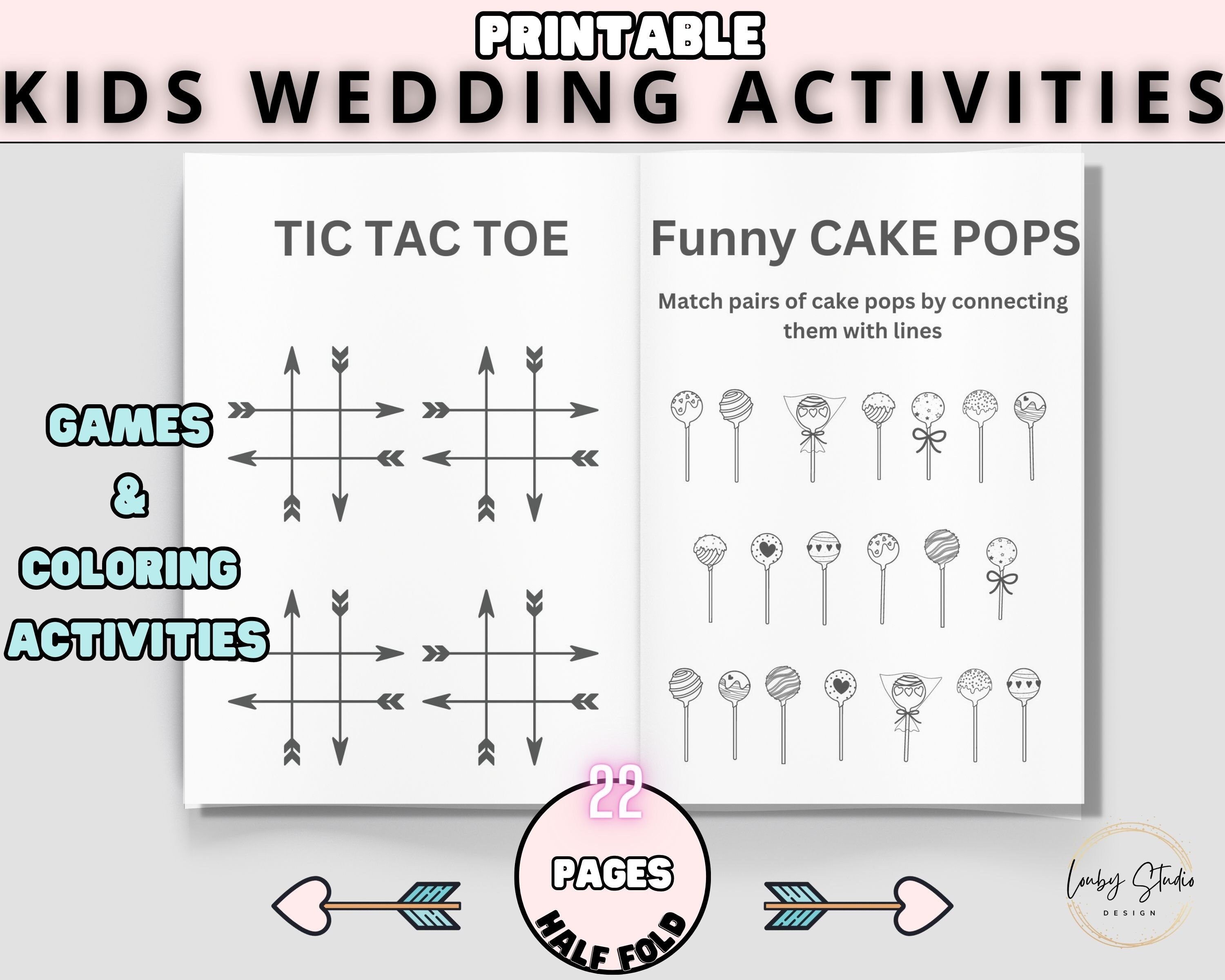 Kids Wedding Activity Book, Printable Wedding Coloring Book Pages ...