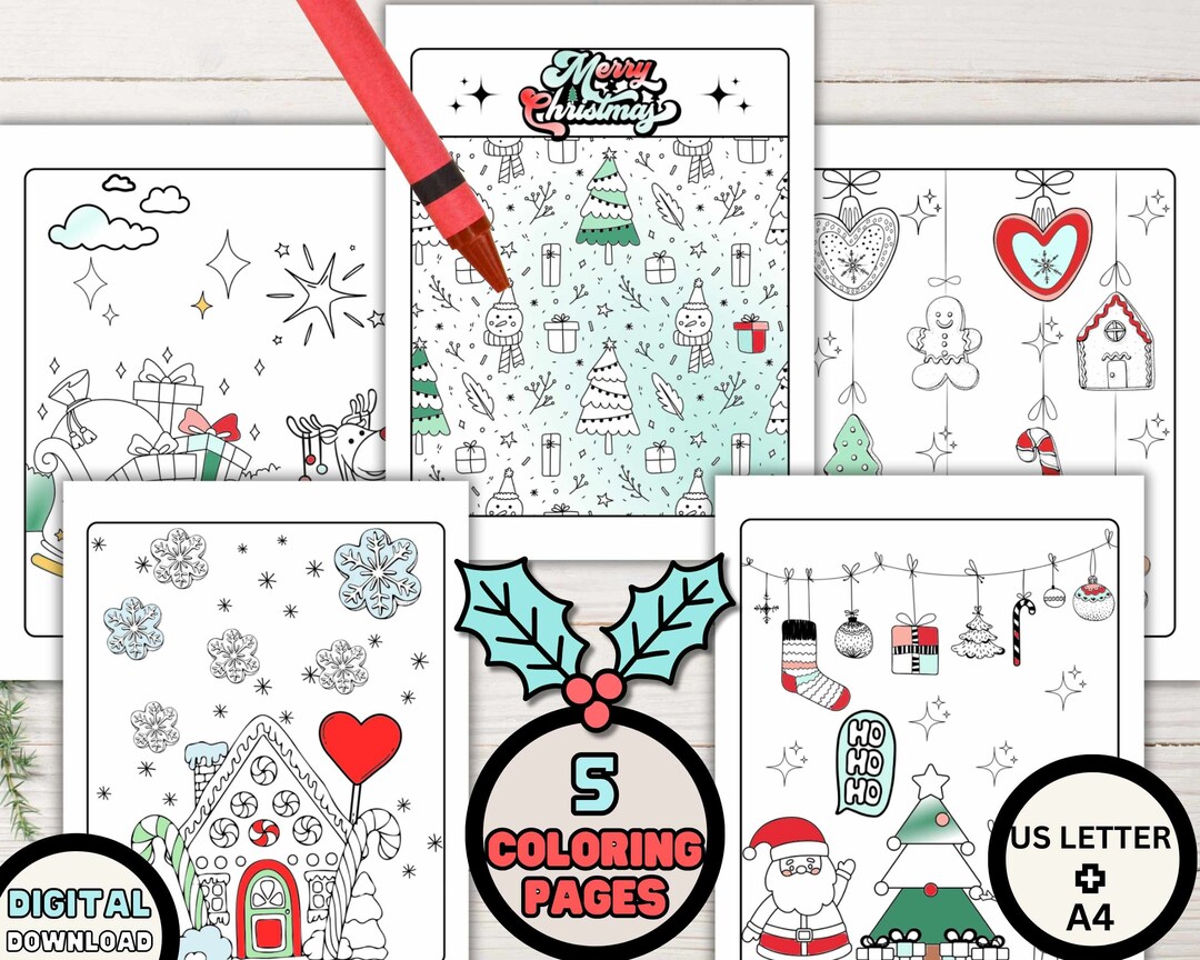 Christmas Coloring Pages, Printable Kids Christmas Activities ...