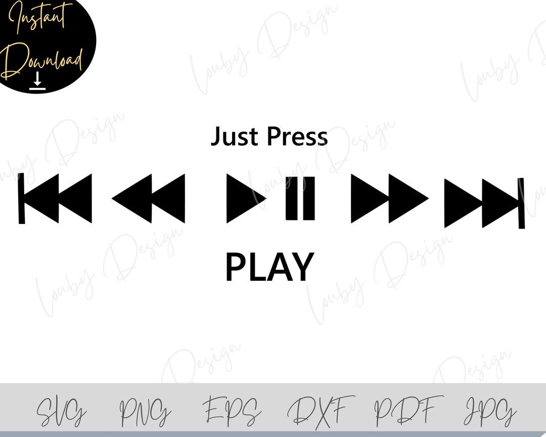 Audio Control Buttons SVG, Music Player Svg, Cricut, Silhouette, Song ...