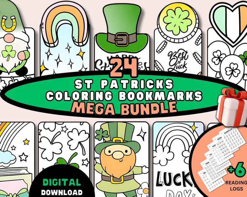 St Patricks Day Coloring Pages Cute Bookmarks Coloring for Kids ...