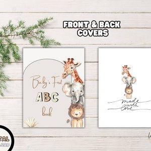 Baby Alphabet Book, Printable Baby Shower Abc Book, Animal Alphabet ...