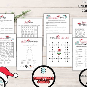 Printable Christmas Activities Kids Activity Book, Classroom Christmas ...