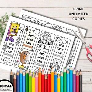 Christian Coloring Bookmarks for Kids: Scripture Activity (digital ...