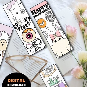 Printable Halloween Coloring Bookmarks, Boo Basket Halloween Spooky ...