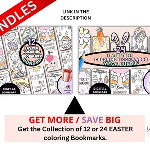 Printable Easter Coloring Bookmarks, Cute Easter Chick Eggs Coloring ...