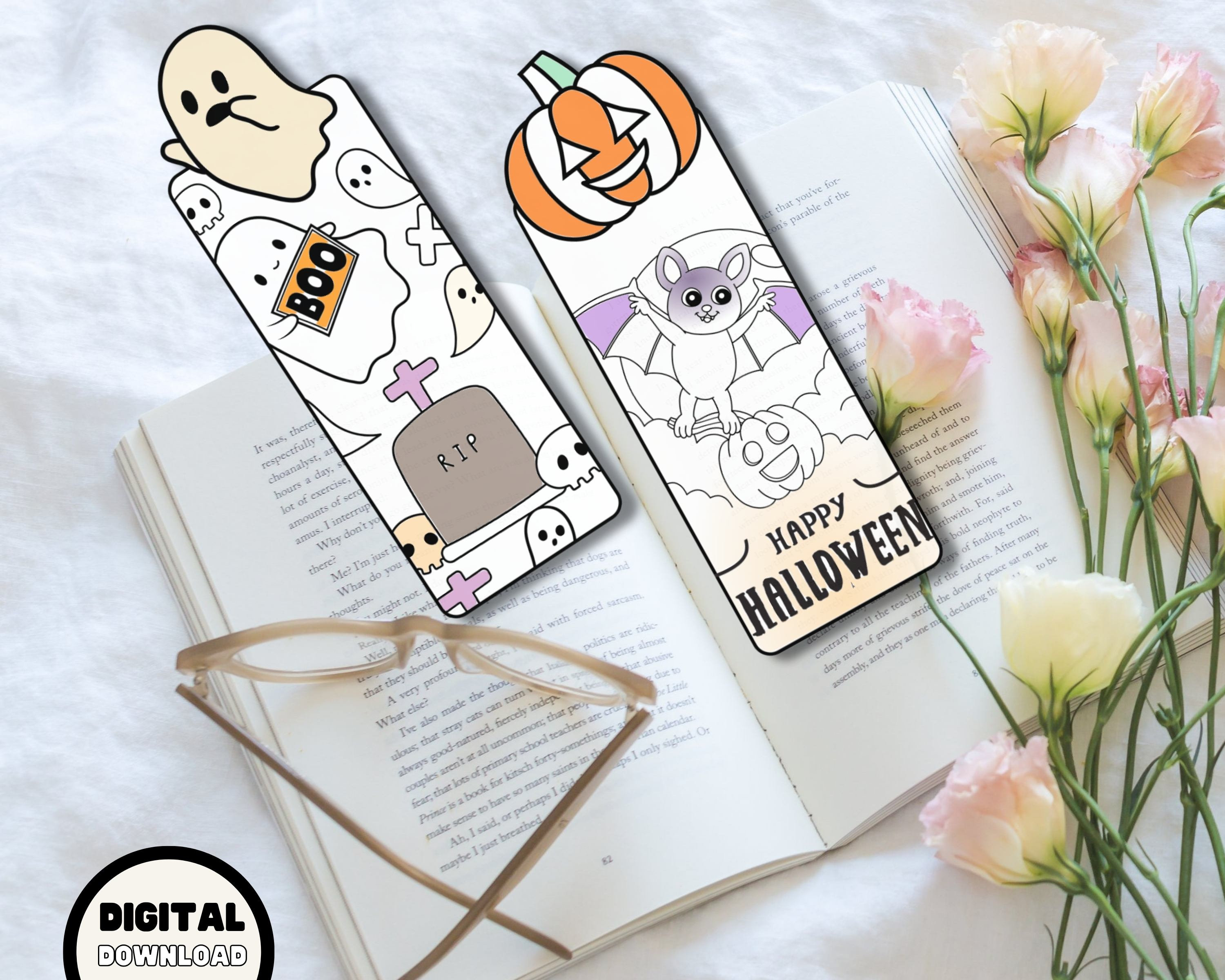 Printable Halloween Coloring Bookmarks, Halloween Coloring Page ...