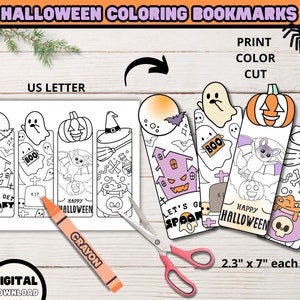Printable Halloween Coloring Bookmarks, Halloween Coloring Page ...