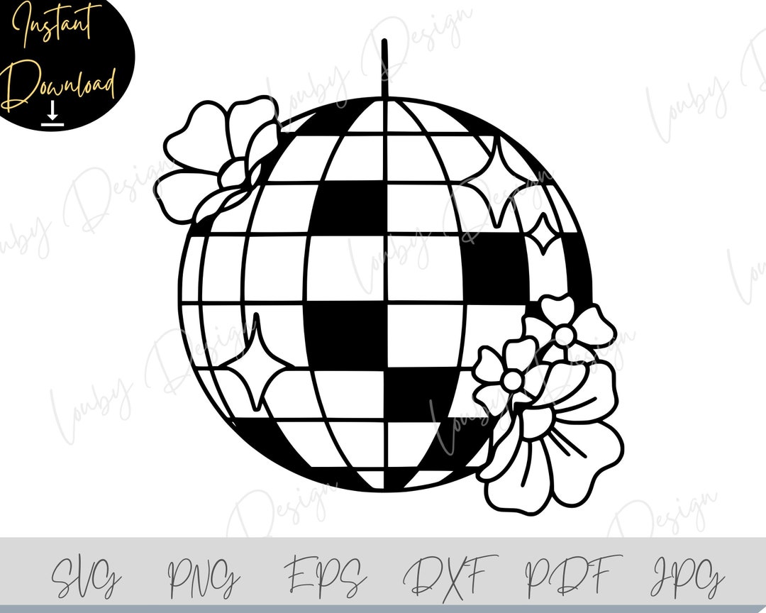 Disco Ball SVG, Disco Party Svg, Cricut, Silhouette, Dance Party PNG ...